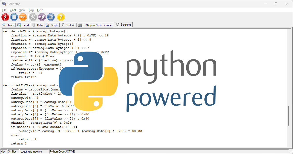 CANtrace Python Script for Custom Signal Conversion - TK Engineering Oy